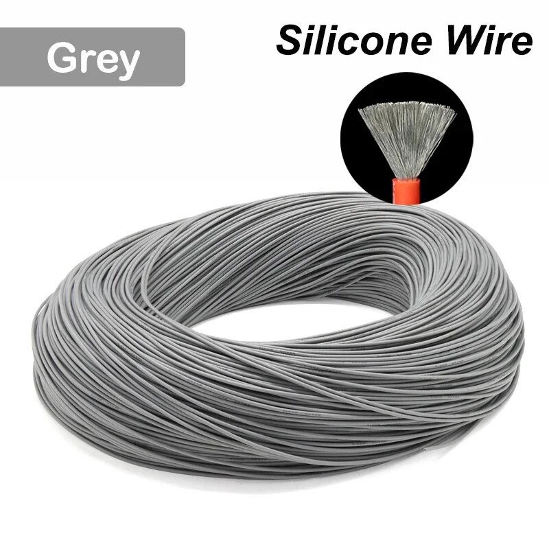 Супермягкий силиконовый резиновый медный провод 30/28/26/24/22/20AWG Высокотемпературный гибкий электрический кабель питания DIY светодиодные провода