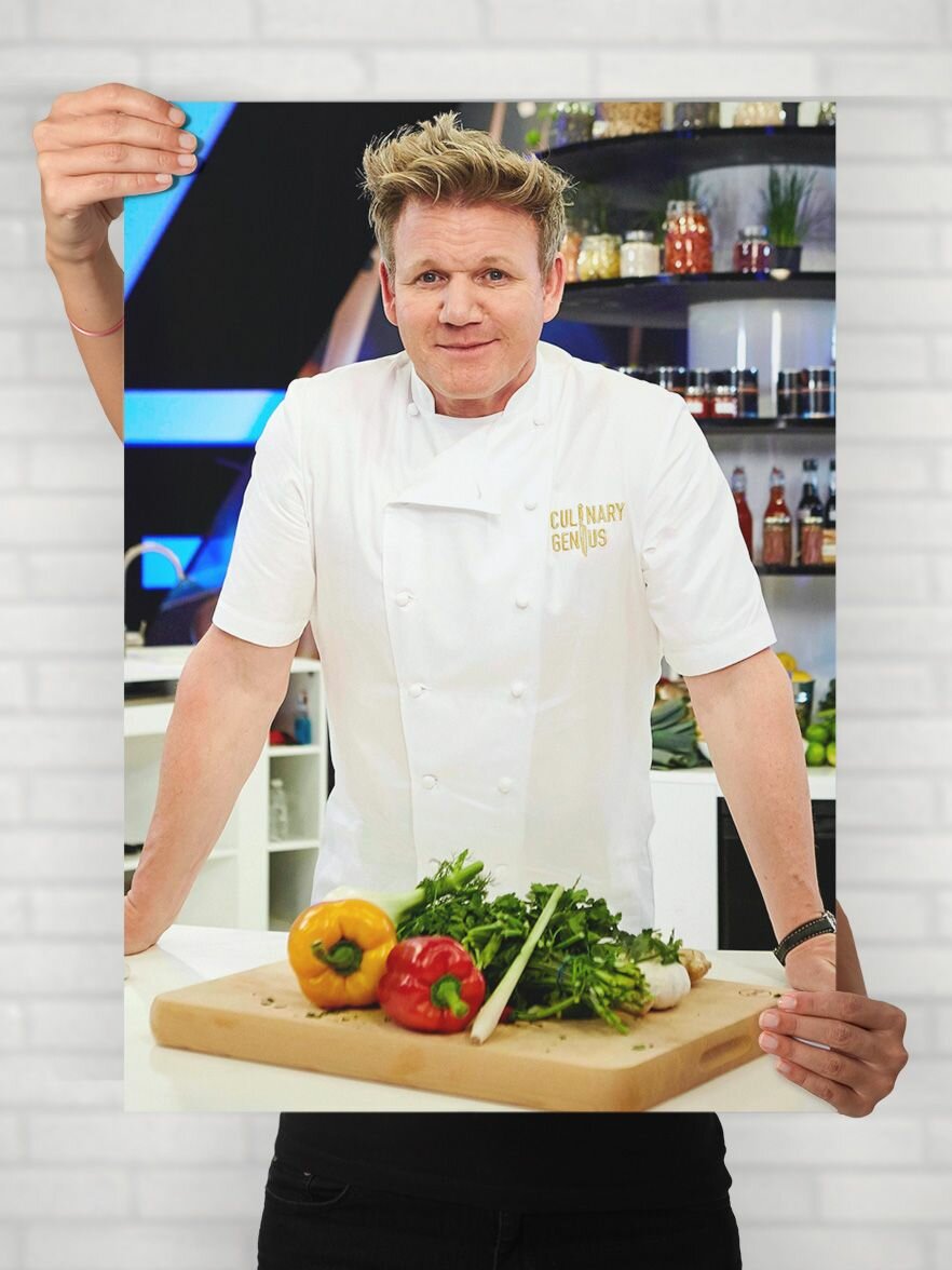 Плакат на стену для интерьера Гордон Рамзи (Gordon Ramsay 21) - Постер по медиа и интернет звезде формата A2 (42x61 см)