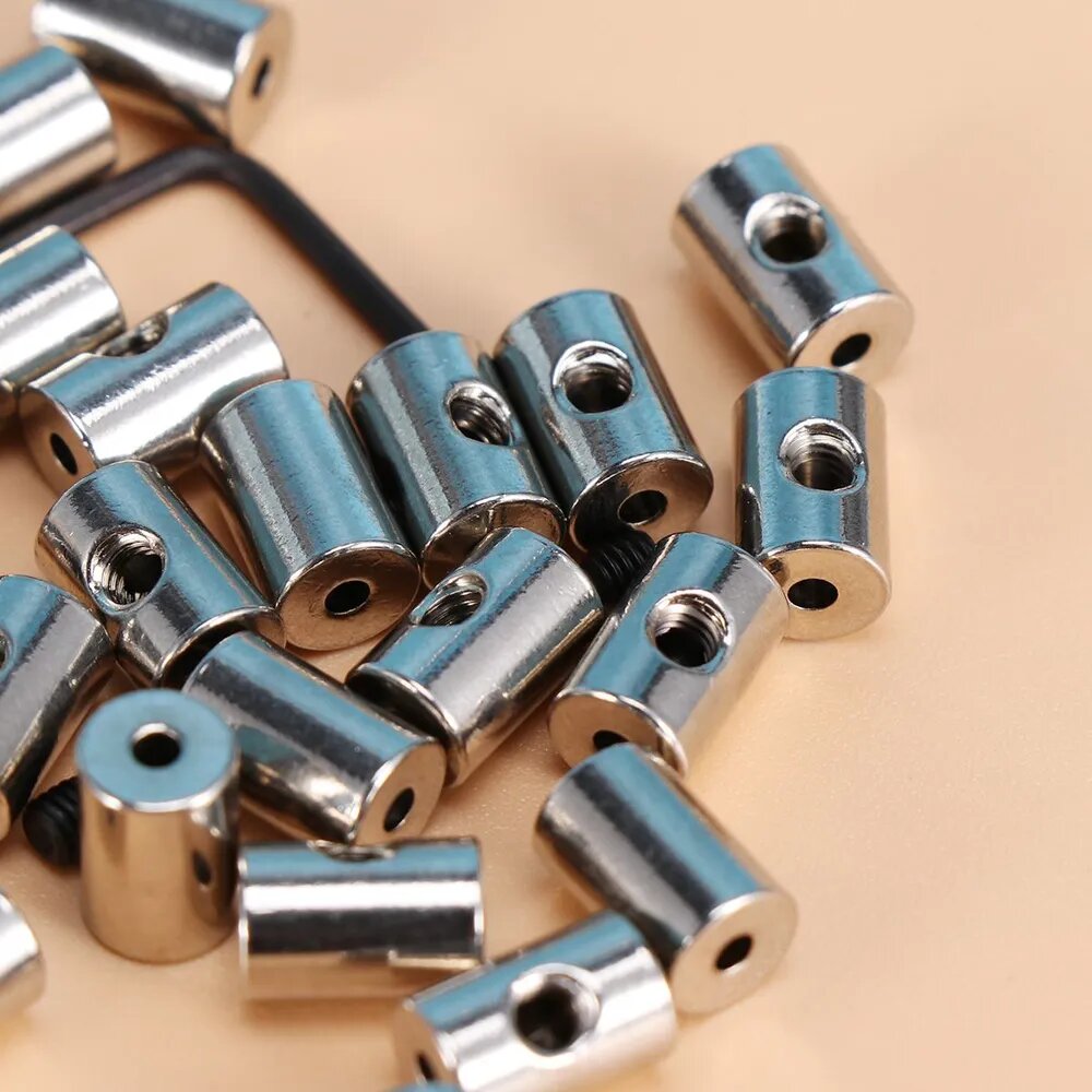 Набор из 50 металлических серебристых аксессуаров для специальных винтовых ключей для рукоделия
