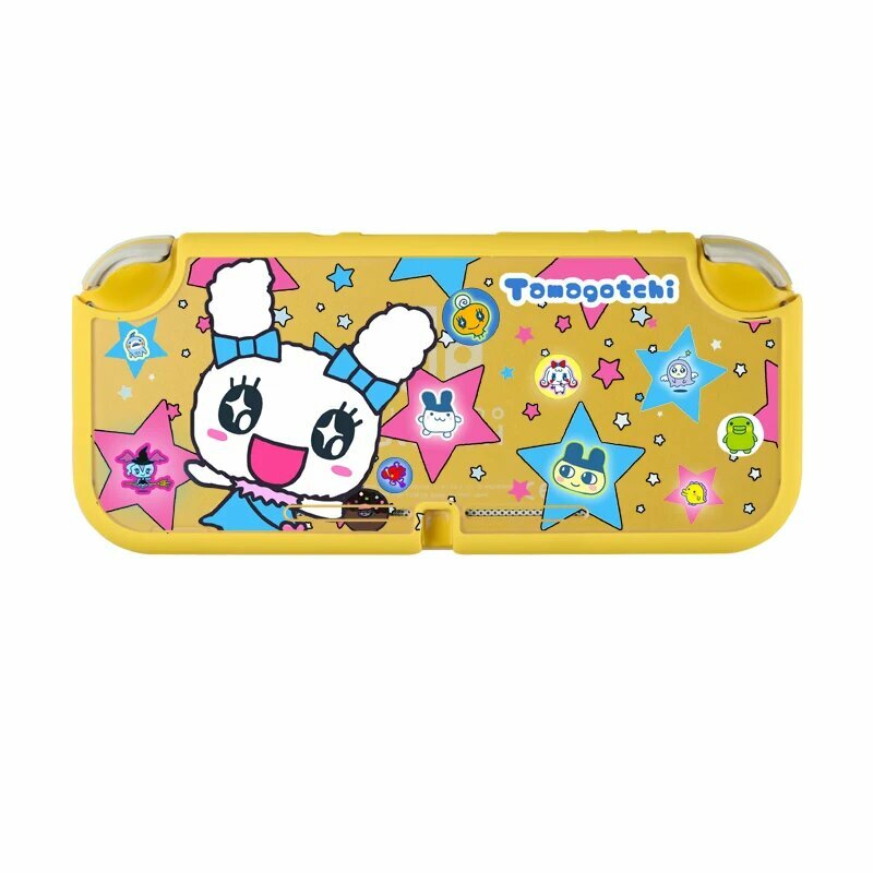 Чехол-накладка для Nintendo Switch Lite прозрачно-желтый полупрозрачный с мягкими краями и жестким центром