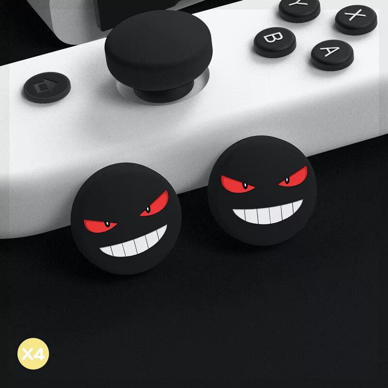 Оригинальная крышка для Joy-Con Nintendo Switch OLED, черная тема Генгар, премиум качество, легкая установка