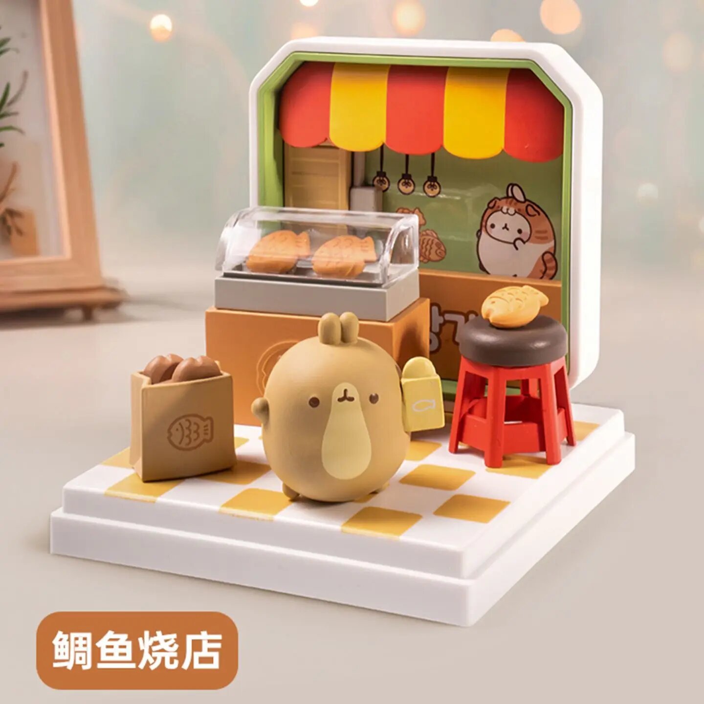 Миниатюрная фигурка Molang, кафе с выпечкой, цвет B