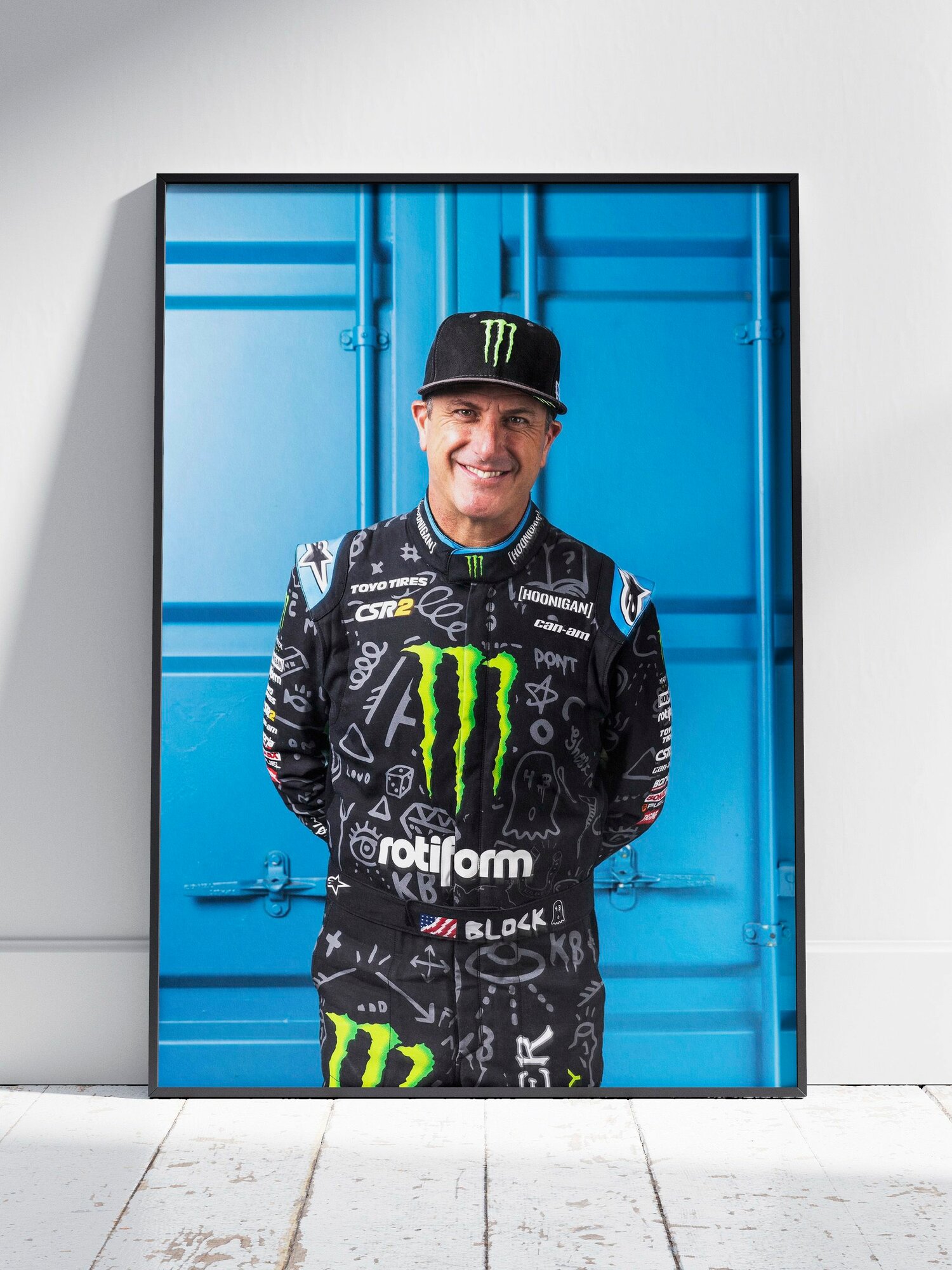 Плакат на стену для интерьера Звёзды Автоспорта - Stars of Motorsport (Кен Блок - Ken Block 3) - Постер по гонщику формата A4 (21x30 см)