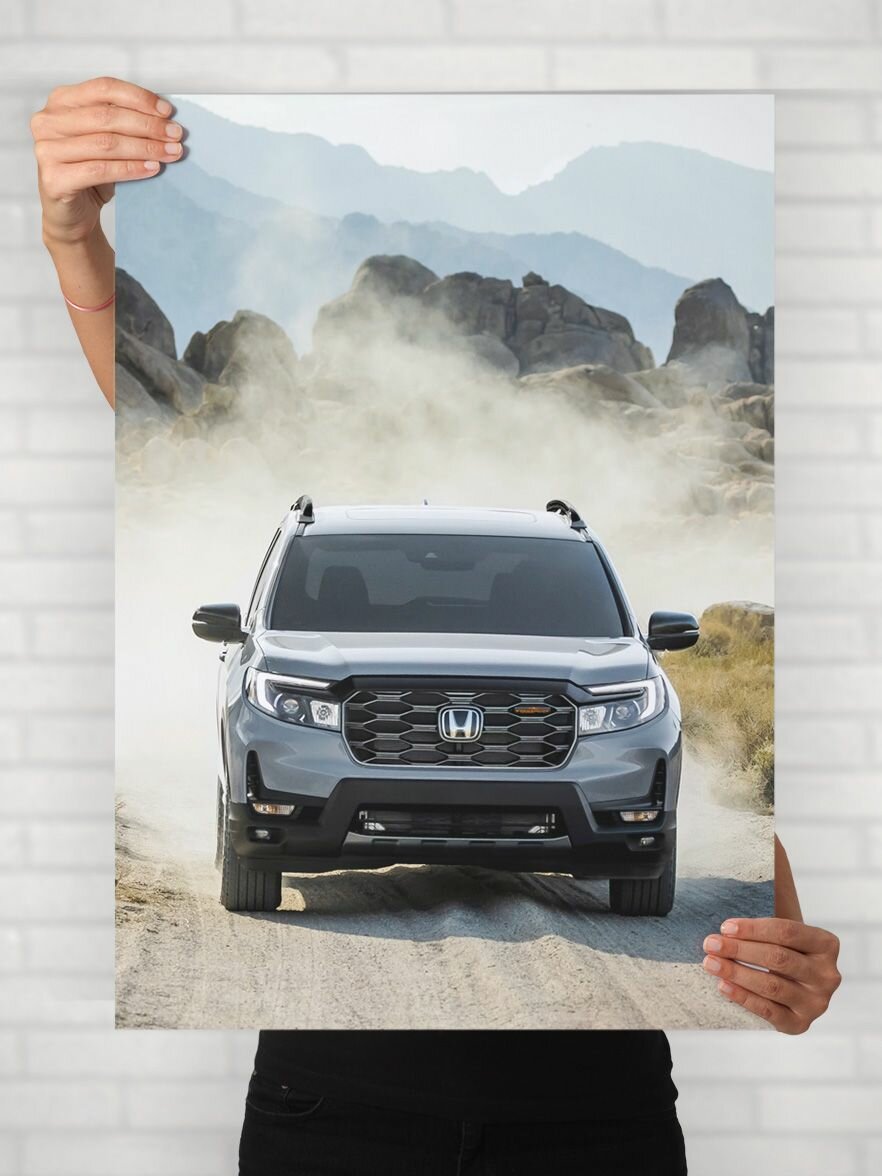 Плакат на стену для интерьера Авто и Мото (Хонда Паспорт - Honda Passport 3) - Постер по транспорту формата A1 (61x84 см)