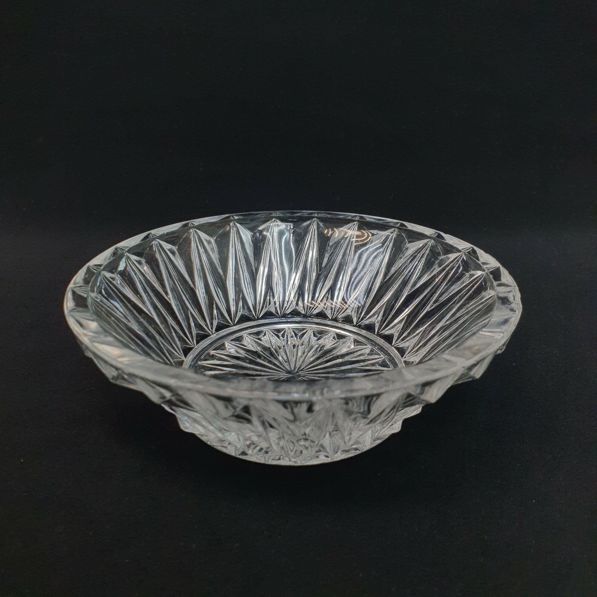 Винтажный салатник малый конфетница, хрусталь 145 мм, СССР