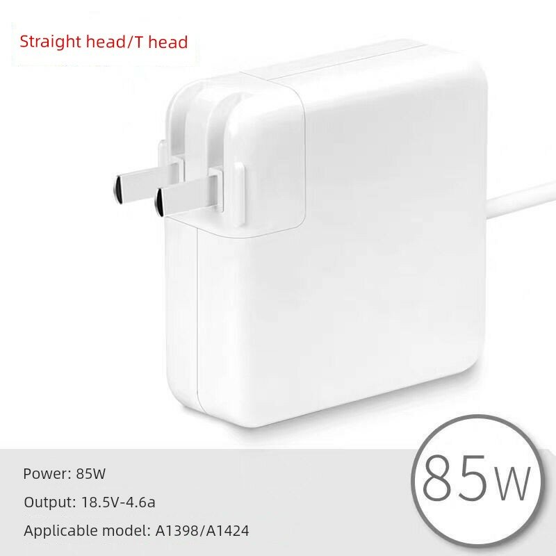 Адаптер зарядки 85Вт для ноутбука Apple MacBook с прямым и T-разъемом, сертификат 3C, в комплекте чехол