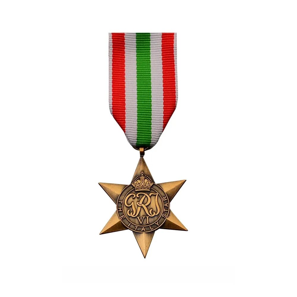 Британская медаль The Italy Star, коллекционный сувенир из цинкового сплава