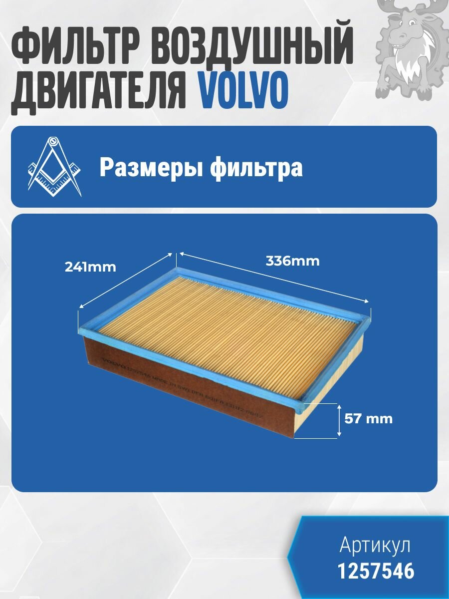 Фильтр воздушный двигателя Volvo (1257546) — фото 1