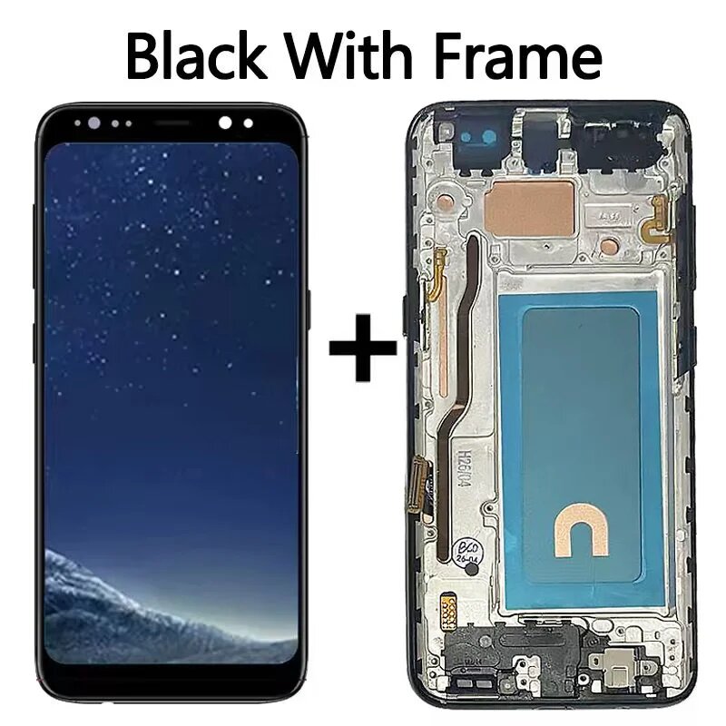 Дисплей Samsung S8 G950 черный с рамкой