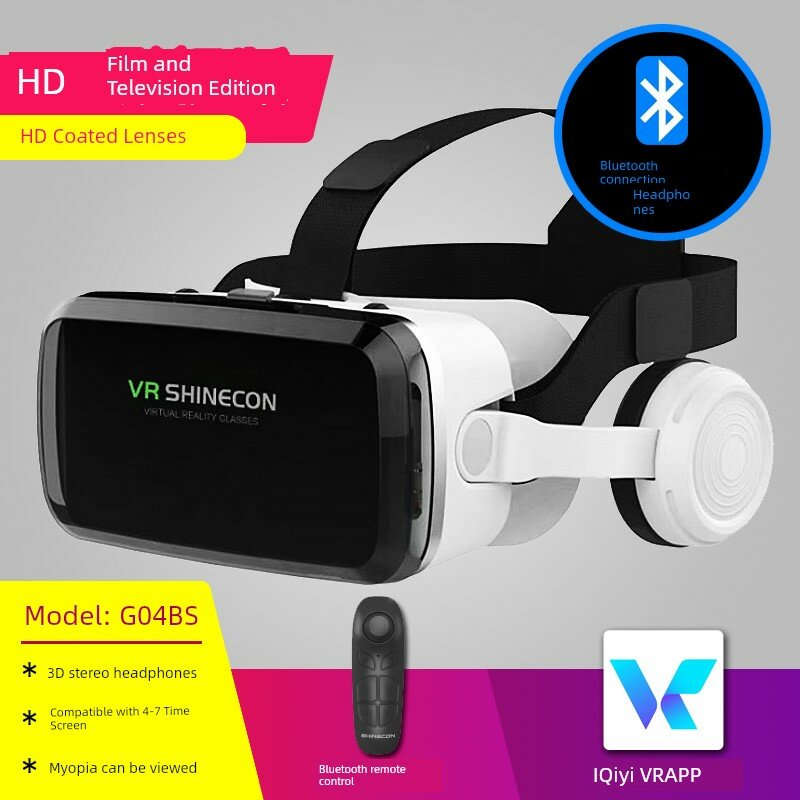 VR-шлем G04BS с Bluetooth-пультом управления для улучшенного 3D-игр и просмотра фильмов