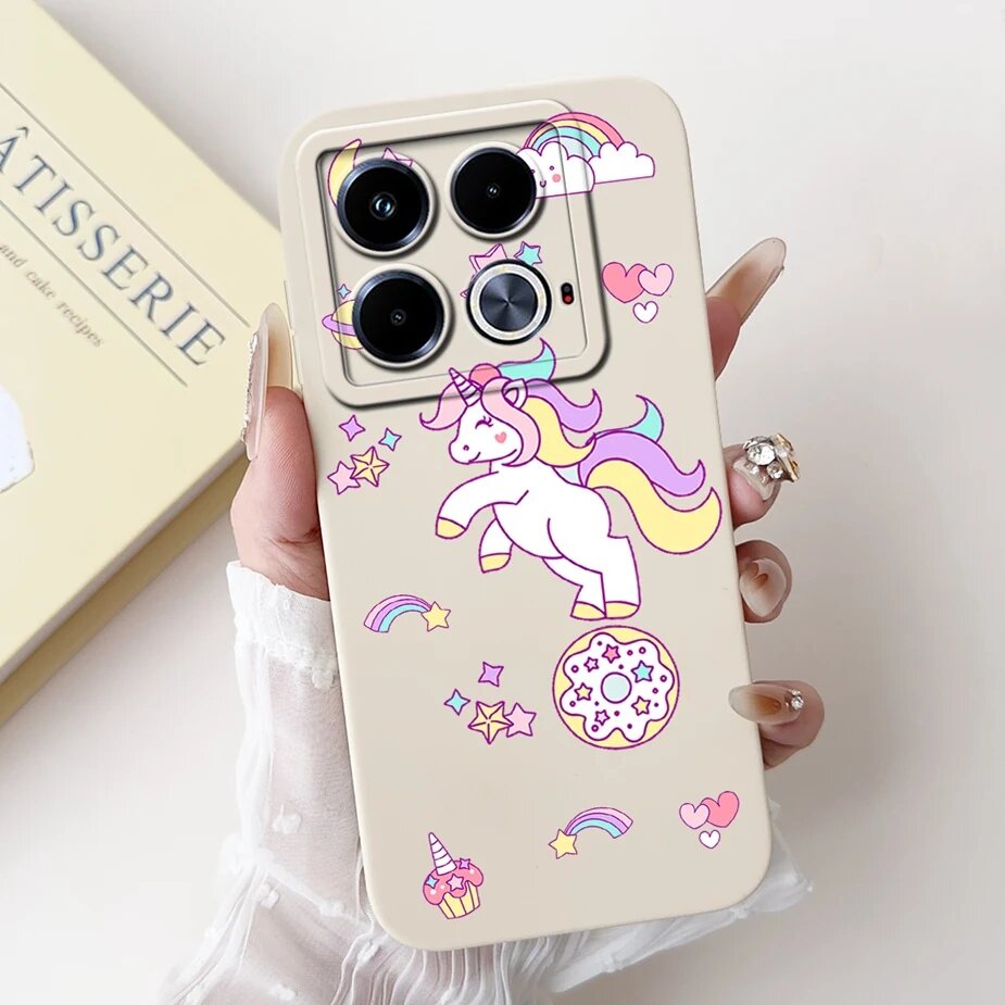 Для Infinix Note 40 Pro Чехол X6850 чехол с рисунком конфет Матовые чехлы для телефонов Infinix Note 40 Pro Plus Note40 мягкие чехлы