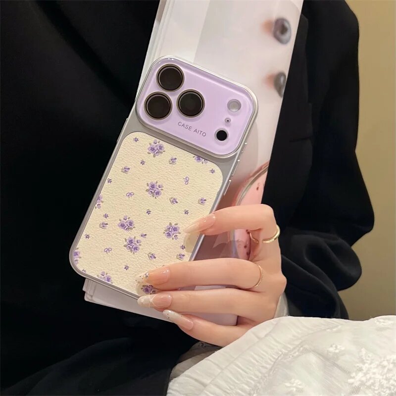 Чехол iPhone 17 Pro Max, сиреневый, с защитой камеры