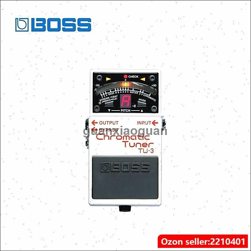 BOSS TU-3 Хроматическая педаль тюнера с байпасом для гитары в комплекте