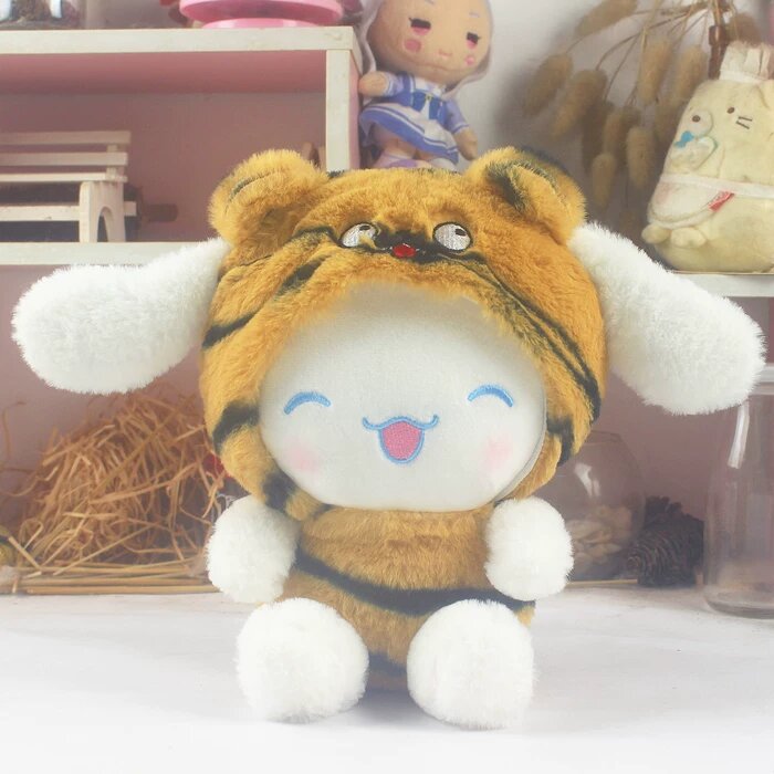 Новая плюшевая игрушка в японском стиле от Miniso: радужная кукла Cinnamoroll и маленькая белая собачка My Melody.