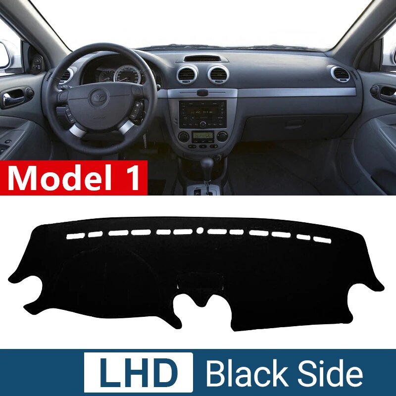 Черный чехол на приборную панель Chevrolet Lacetti Optra Model 1 LHD