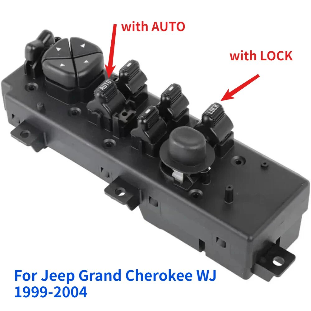 Переключатель управления стеклоподъемником для Jeep Grand Cherokee WJ 1999-2004, передняя левая электрическая кнопка главного стеклоподъемника, автомобильные аксессуары