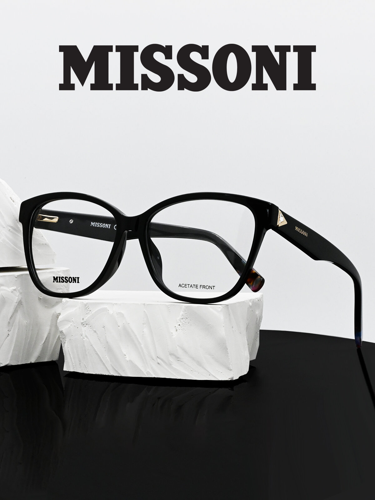 Оправа для очков MISSONI MIS 0279/G 807 пол Женский форма оправы Кошачий глаз цвет оправы Чёрный
