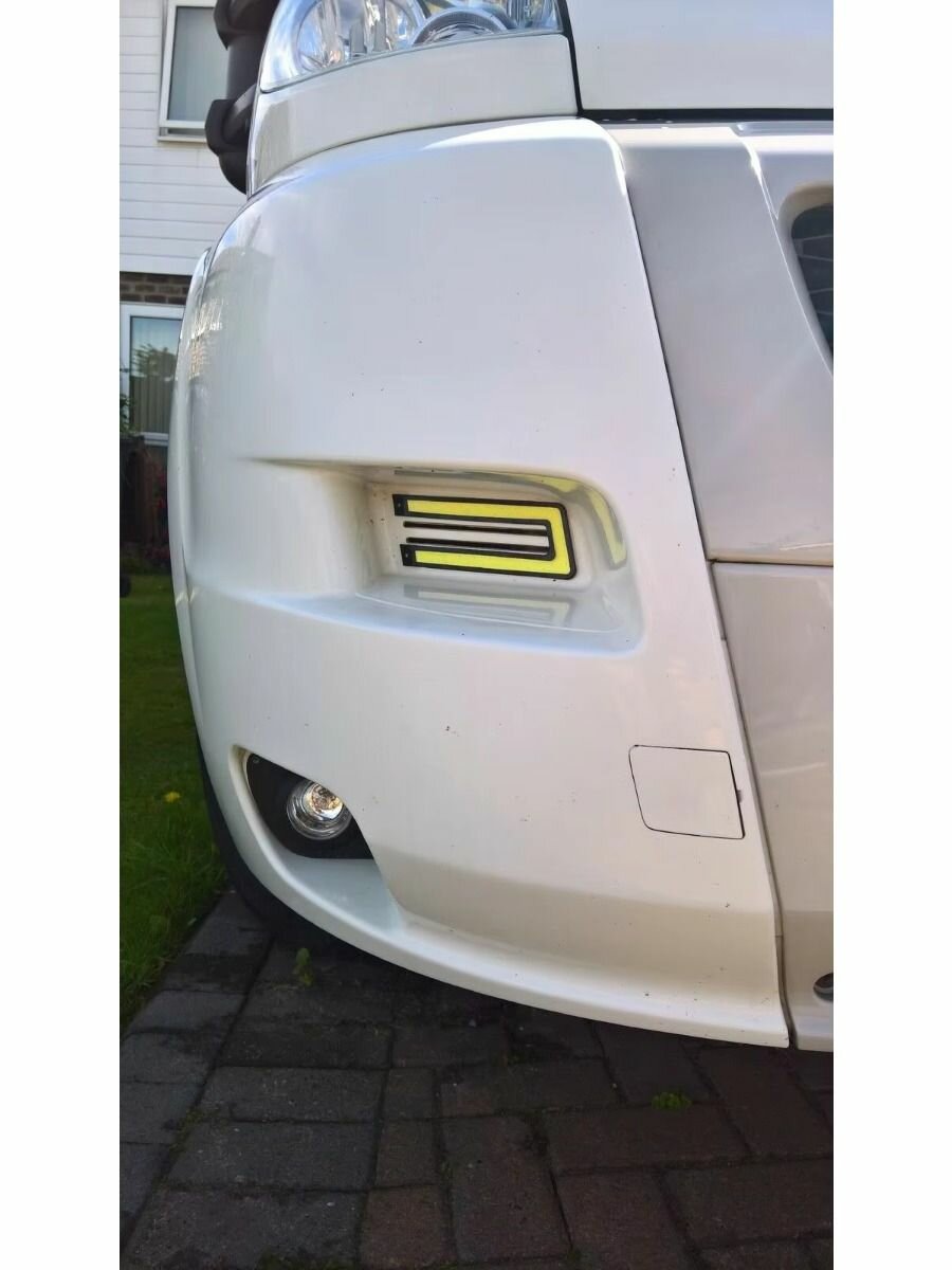 Дневные ходовые огни LED для Peugeot Boxer/Citroen Relay/Fiat Ducato 2006-2014, белые 6000K, 12В, 1 пара, алюминий