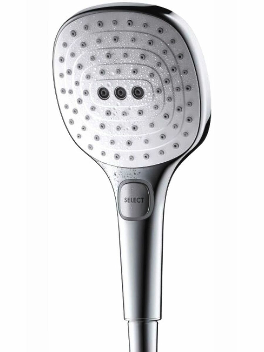 Лейка для душа Hansgrohe 26520000 RainDance, квадратная, с переключением режимов, хром
