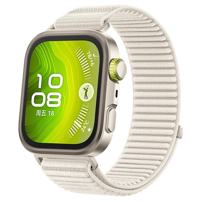 Нейлоновый ремешок YEELUSEE для Huawei Watch Fit 5, 5 Pro, 4 Бежевый, for Huawei Fit 4, B-Starlight
