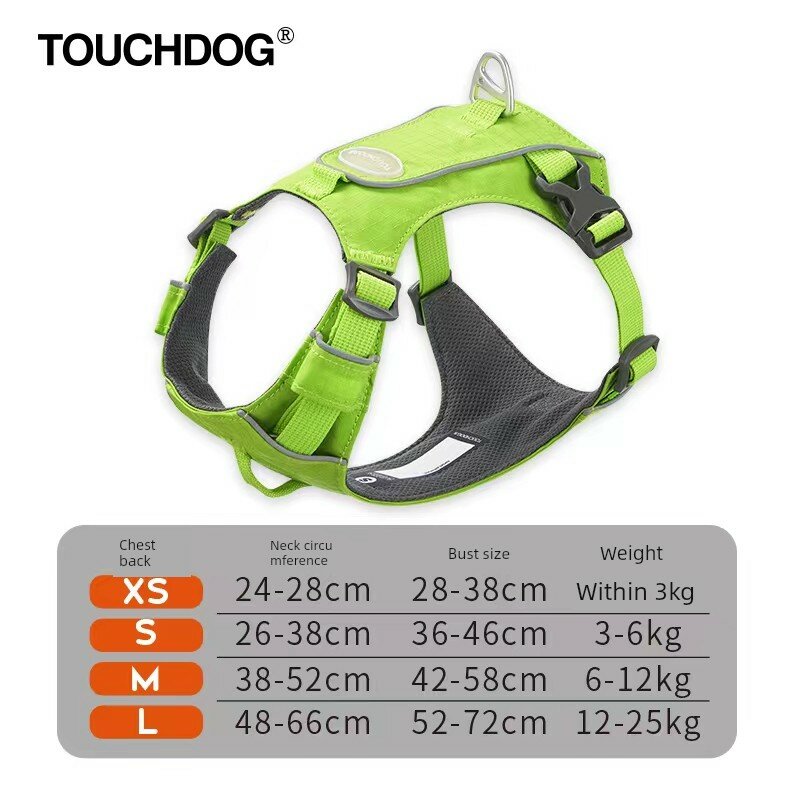 Touchdog Водонепроницаемый Быстросохнущий Собачий Жилет Зеленый Малый Размер для Пеших Походов