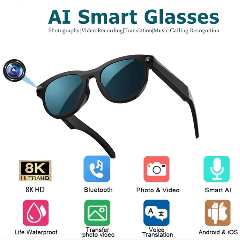 Умные очки AI 8K Black Glasses