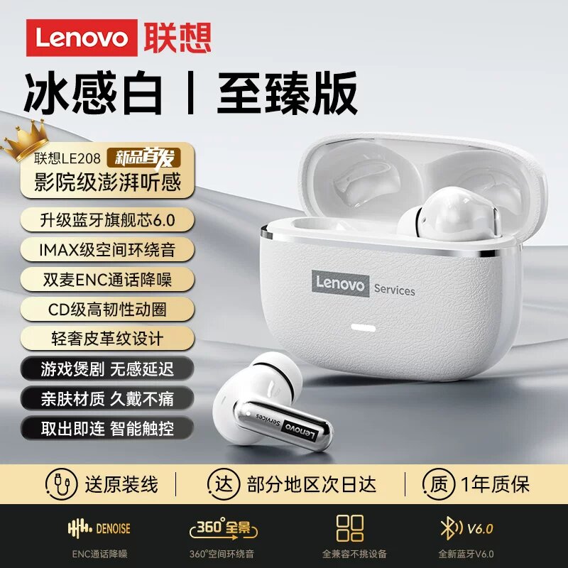 Беспроводные Bluetooth-наушники Lenovo 2026: Новая модель, внутриканальные, с шумоподавлением, для гейминга и