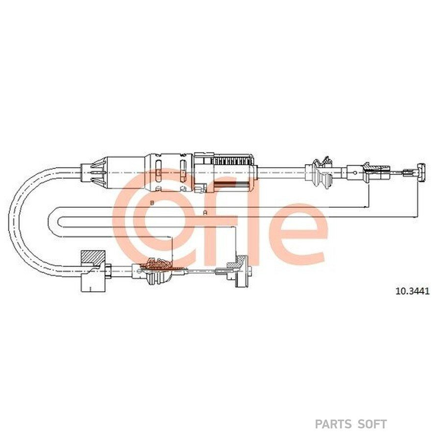 Трос сцепления автомат. регулировка COFLE 92103441