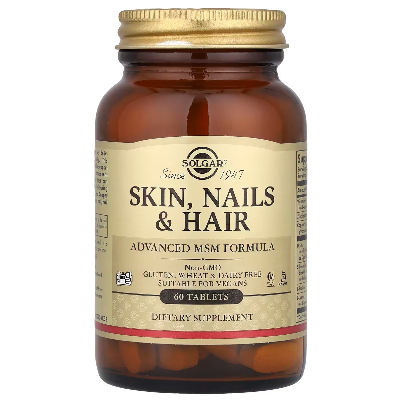 Solgar Skin, Nails & Hair таб, 180 г, 60 шт, 1 уп, нейтральный