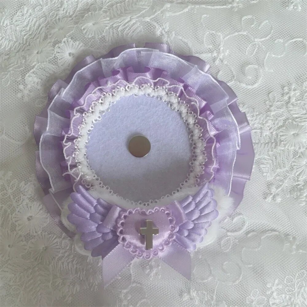 Держатель бейджа плюш, сиреневый, Purple