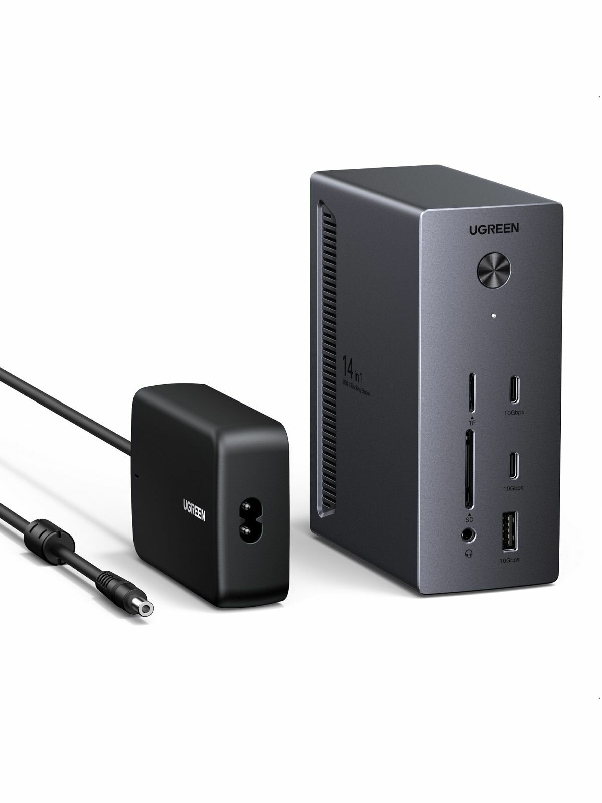 Док-станция UGREEN CM843 (85489) 14-in-1 USB-C Docking Station. Цвет: серый космос