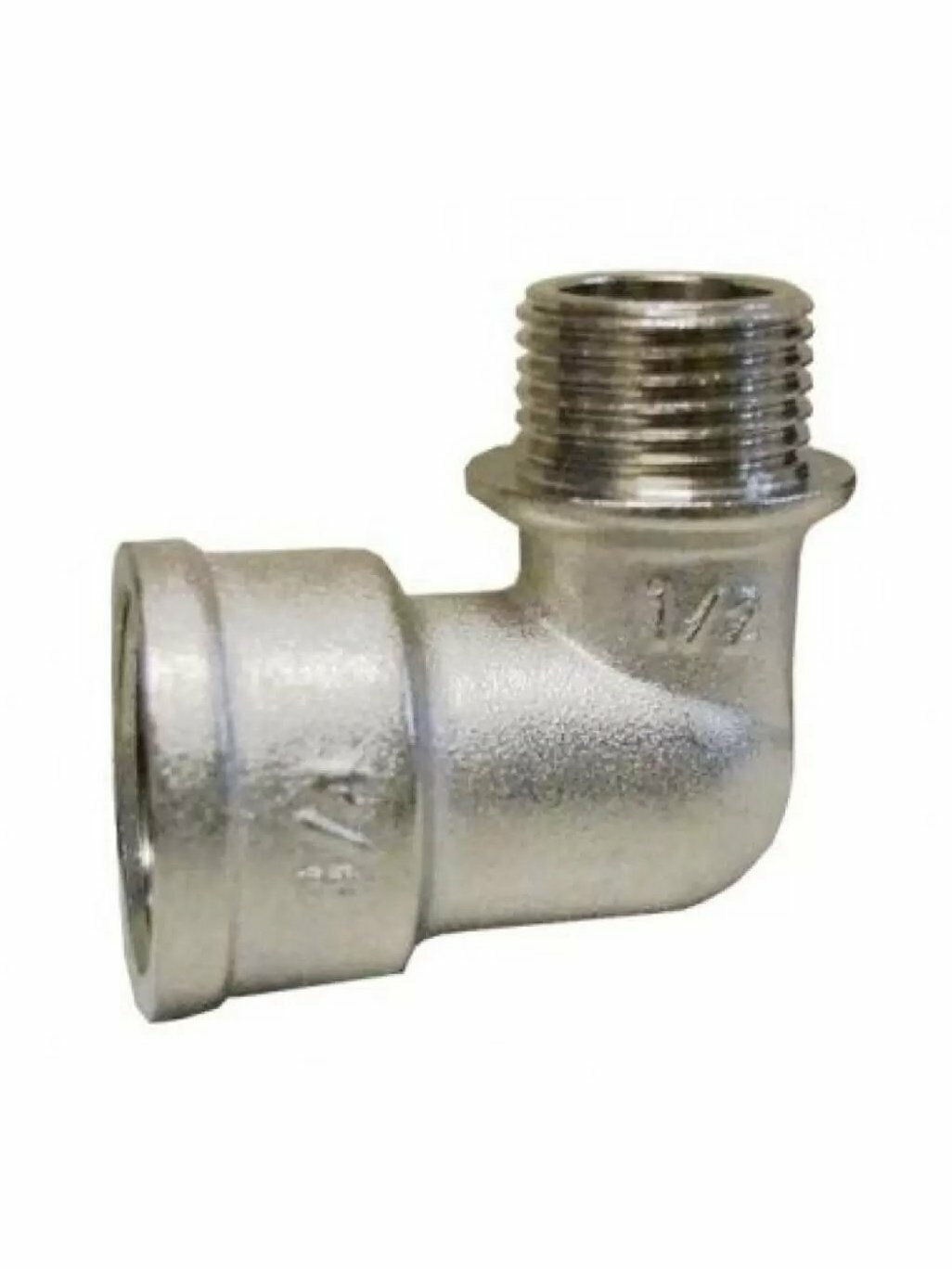 Уголок резьбовой STI 1/2'х3/4' 90 градусов никелированный латунный ш-г для систем водоснабжения и отопления