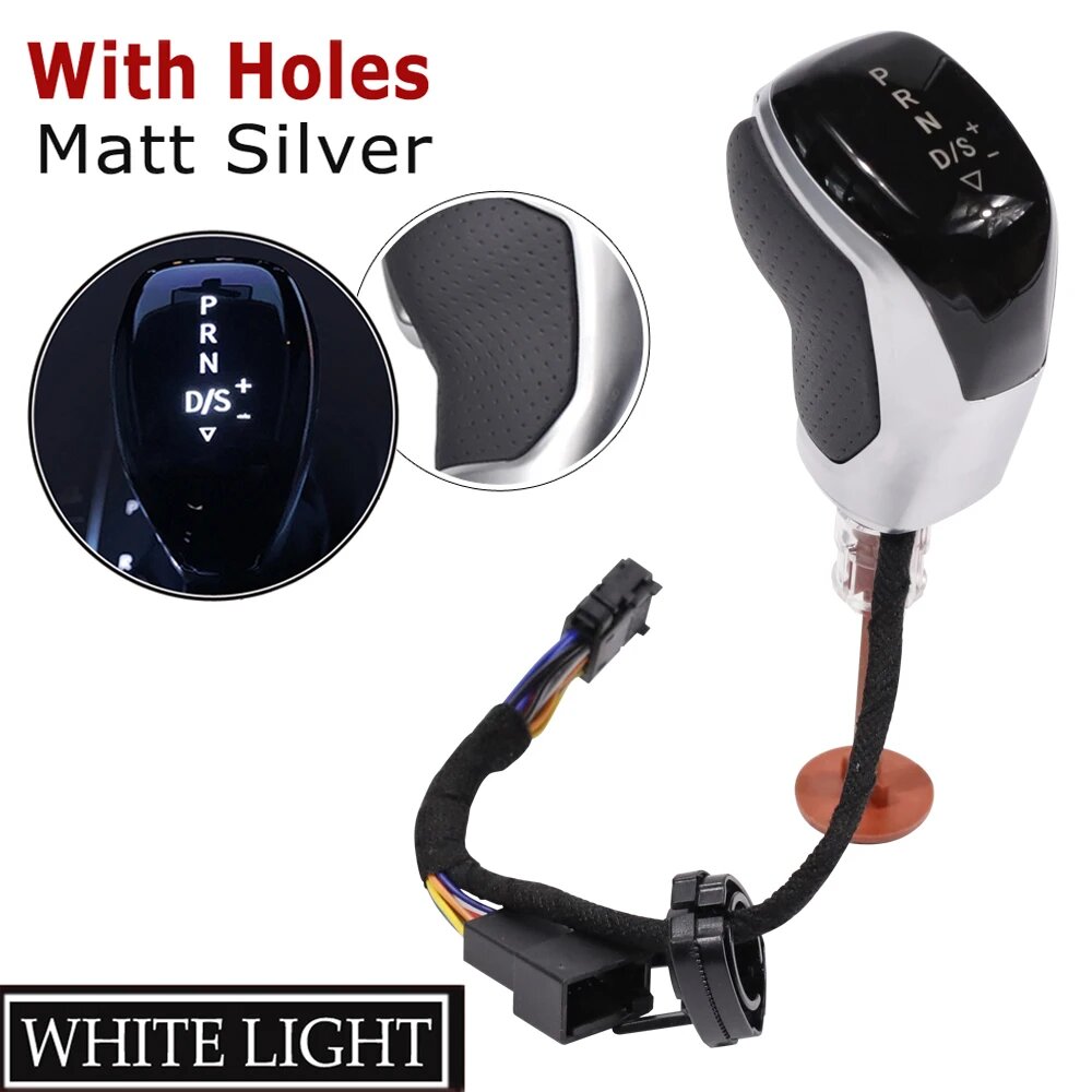 Ручка КПП DSG с подсветкой White-With Holes, белый