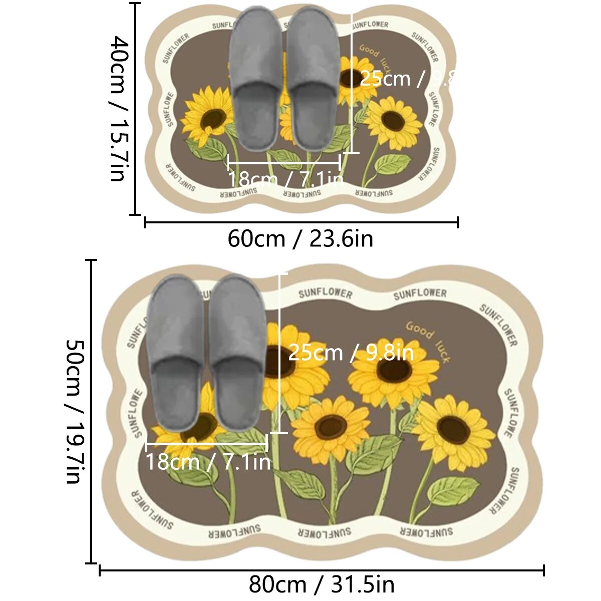 Коврик для ванной Flower Cluster 500x800 мм