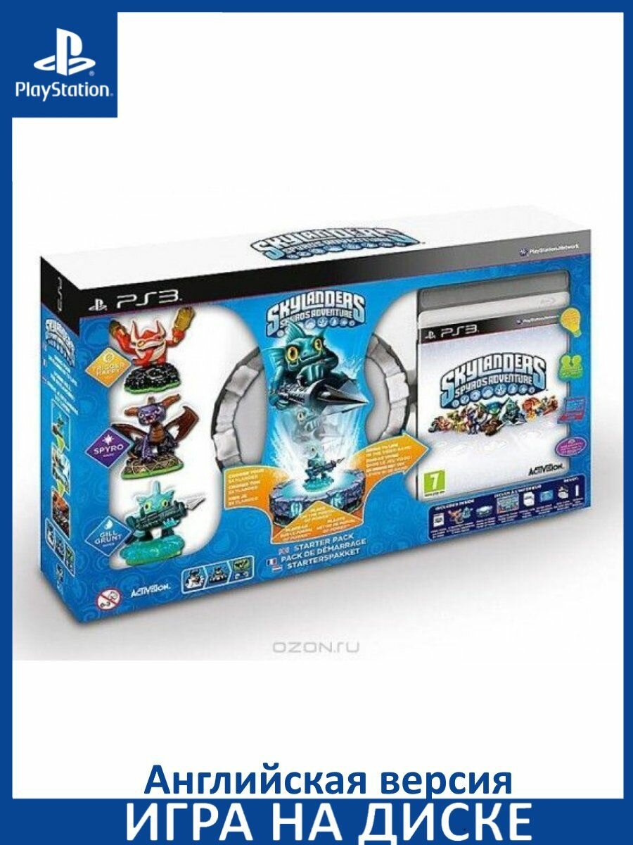 Игра Skylanders: Spyro's Adventure Стартовый набор: игровой портал, игра, фигурки: Spyro, Trigger Happy, Gill Grunt PS3 Диск на PlayStation 3 Английская версия