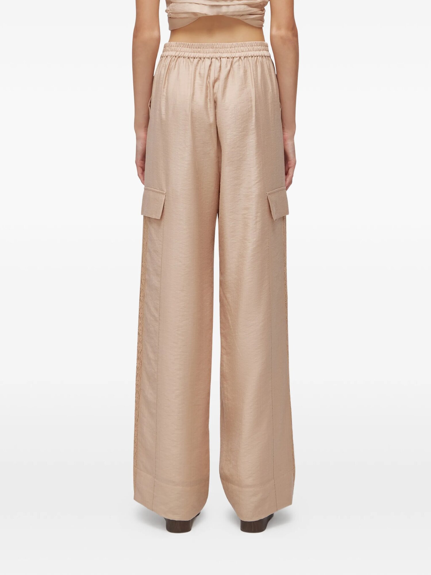 Брюки карго Blugirl Lace-trim cargo pants, размер 44, разноцветный — фото 1