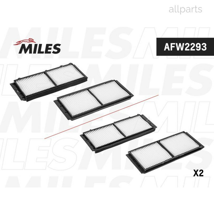 MILES AFW2293 Фильтр салона MAZDA 3 09- (упак.2шт.)