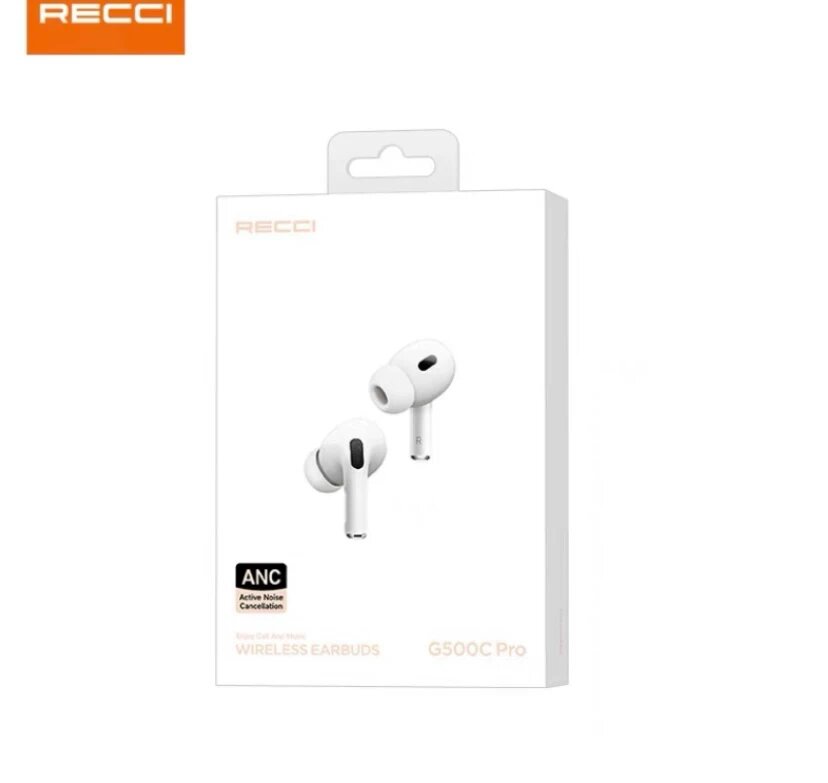 Recci G500C Pro беспроводные вставные наушники Bluetooth с улучшенным звучанием, True Wireless Stereo, пара