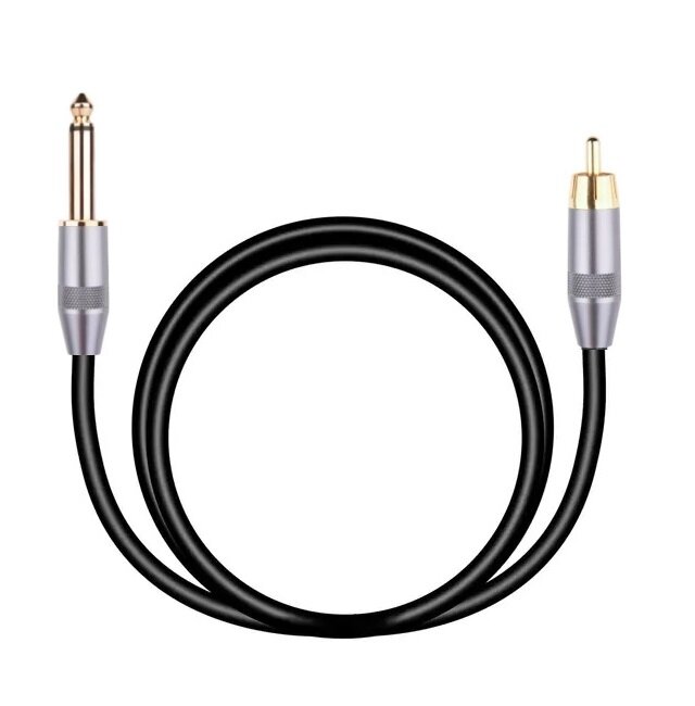 Кабель переходник RCA (M) – Jack 6.3 (M) Premium 1.8 метра черный S1298