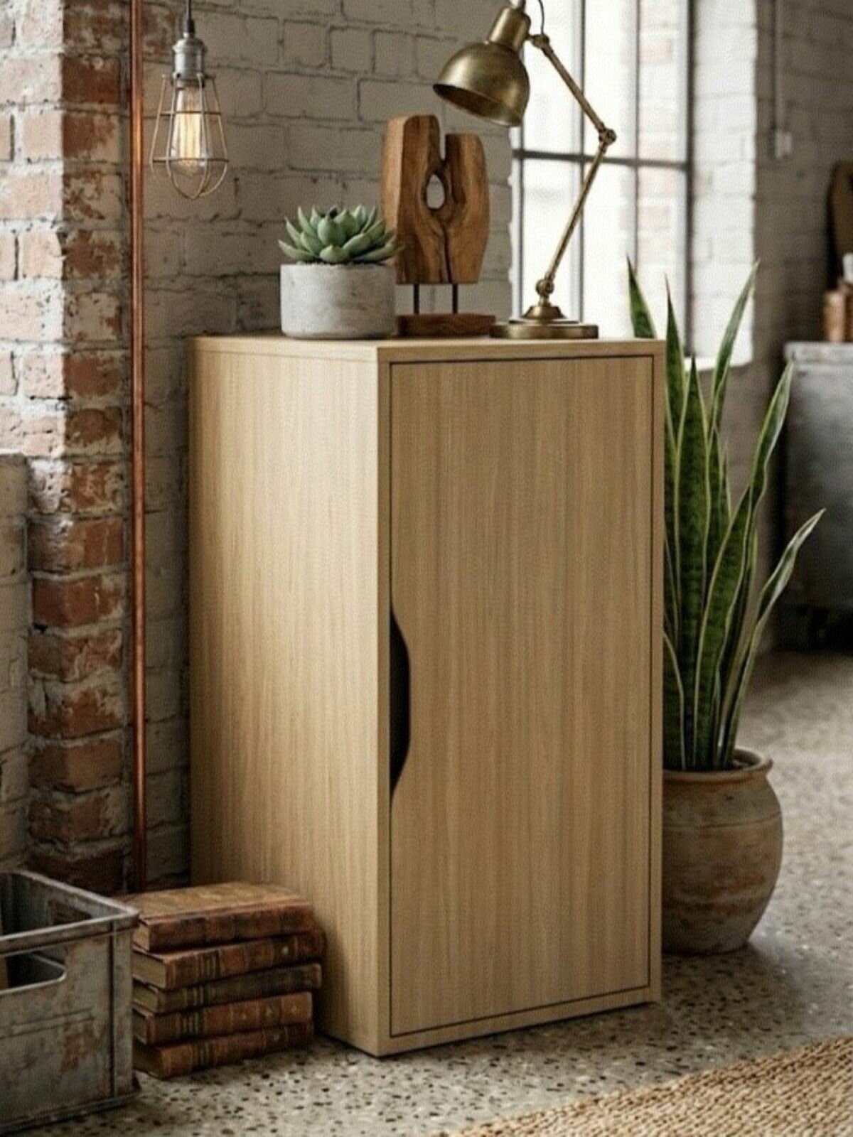 Тумба с дверцей ГУД лакк Ингар, 36х71х53, дуб скандинавский