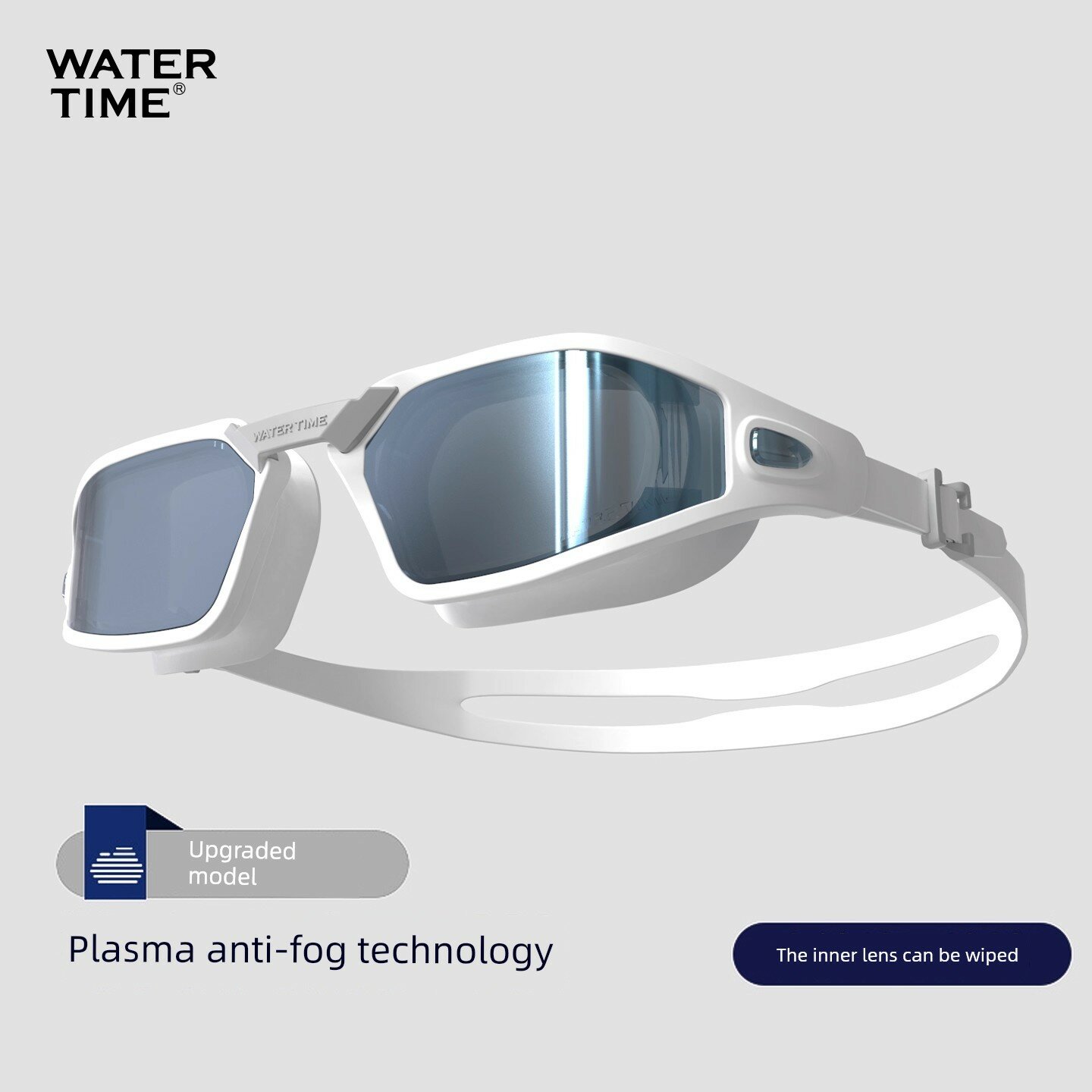WaterTime Ice Light Обновленные Плавательные Очки с Прецепцией для Женщин, Линза 450 Степеней Анти-Туман,