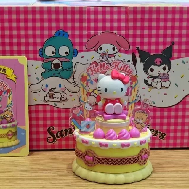 Игрушка-сюрприз Sanrio Sweet Bakery: Мелоди, Пача Дог, Куроми, Торт на день рождения — подарок для девочек [Распаковка