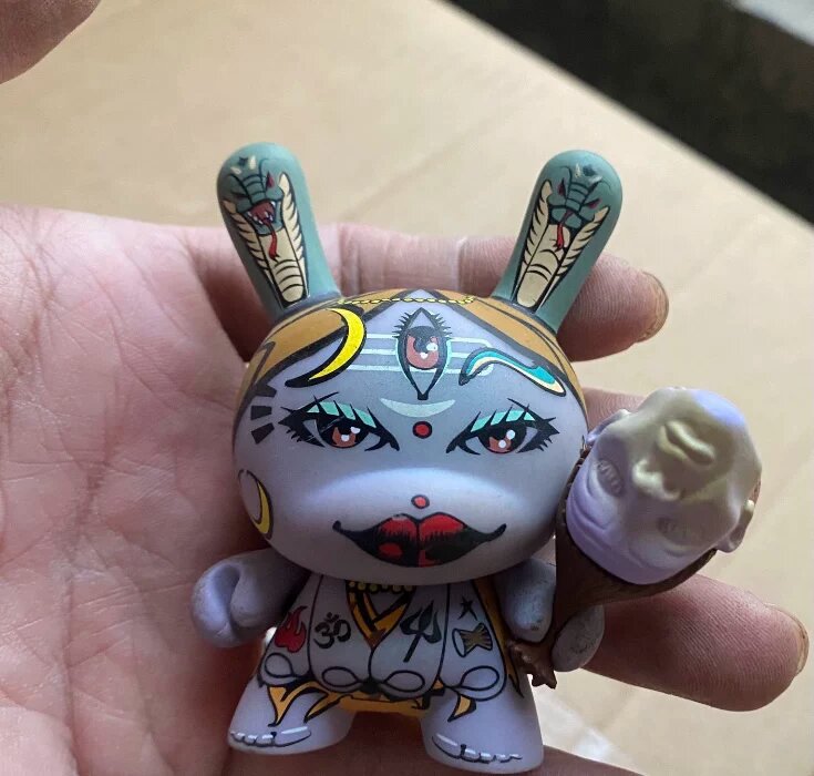Kidrobot Dunny Madballs Фиолетовая Луна Кровавый Глаз Фигурка Декор для Кабинета Коллекционная Игрушка