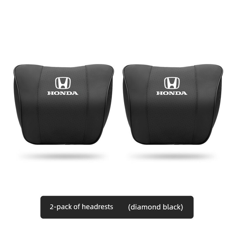 Подушка для шеи автомобиля Honda Accord, Civic, CR-V - Черная удобная поддержка шеи пара