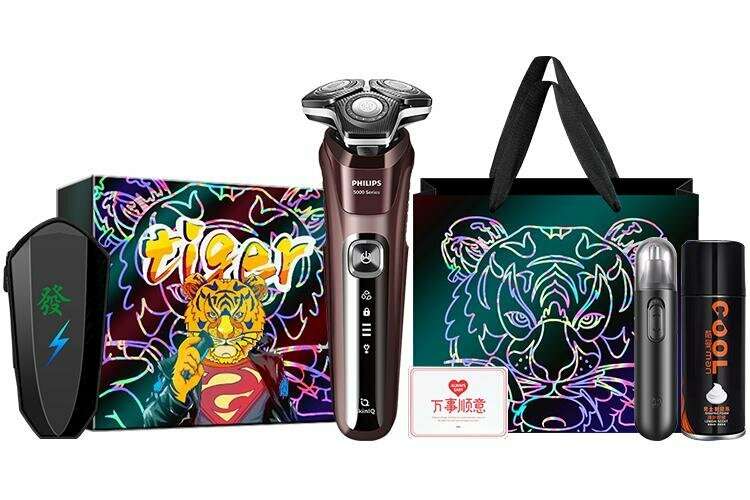 Электробритва унисекс PHILIPS S5831, S5000 Collection Tiger Gift Box Set