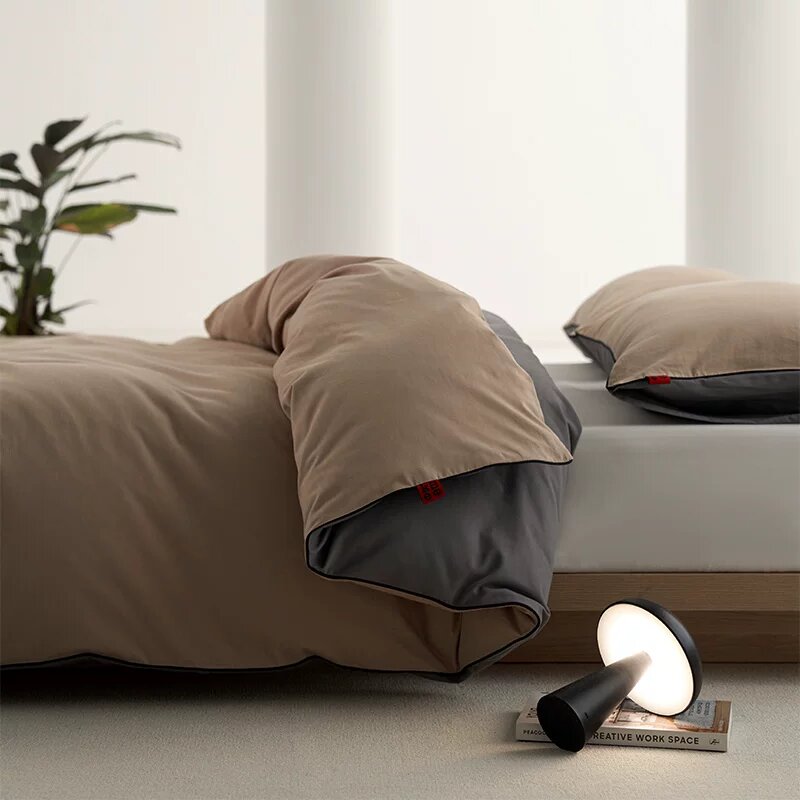 Amo Home Furnishing 100% хлопок, чистый цвет, двухсекционный теплый пододеяльник с рисунком дикого гуся, матовый