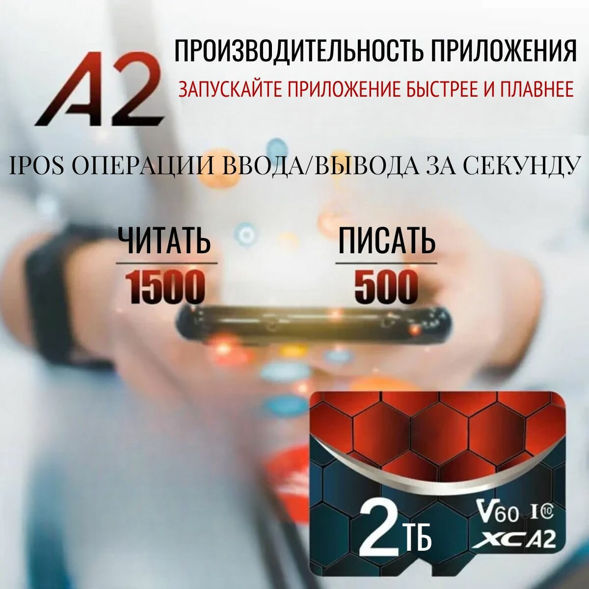 Карта памяти Ultra, 2Тб, водонепроницаемая, адаптер в комплекте — фото 1