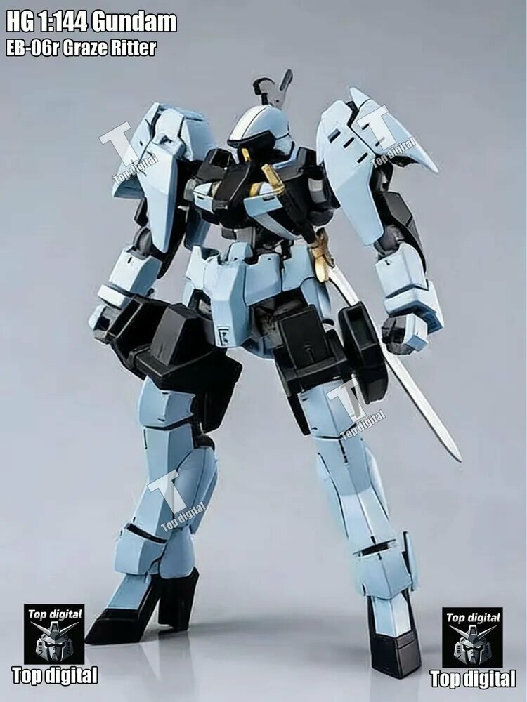 Сборная Игрушечная фигурка модель HG 1:144 Gundam EB-06r Graze Ritter, Высококачественная модель, Поставляется с бесплатными наклейками и кронштейнами