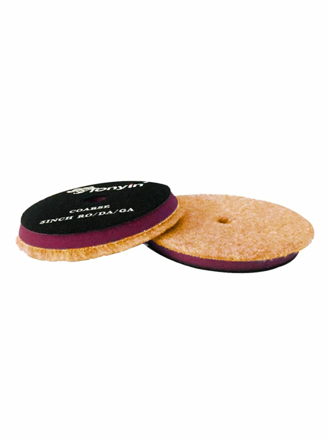 TP05A Шерстяной полировальник средний бежевый с отверстием 5 дм. WOOL PADS MEDIUM (NORMAL QUALITY) TONYIN