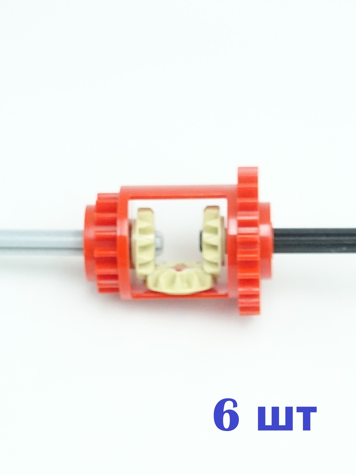 Дифференциал 6573 Technic, Gear Differential, 24-16 Teeth красный 6 штук